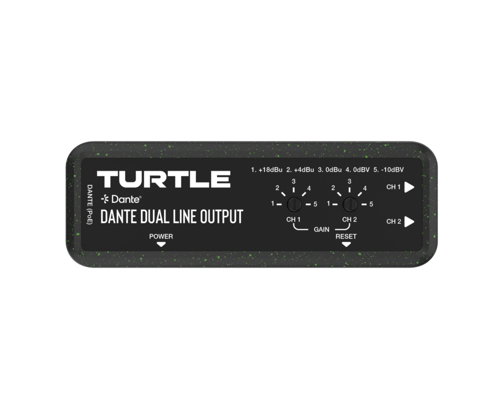 Dante Dual Channel Analog Line Output Adapter with Gain Controls ...
